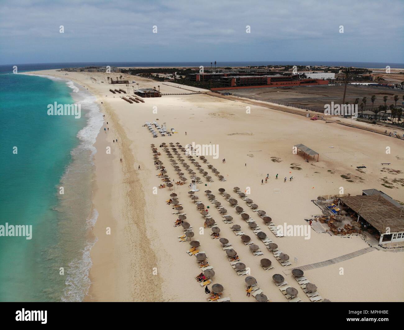 Aerial photo of the amazing beach at Cape Verde (Capo Verde) taken May ...