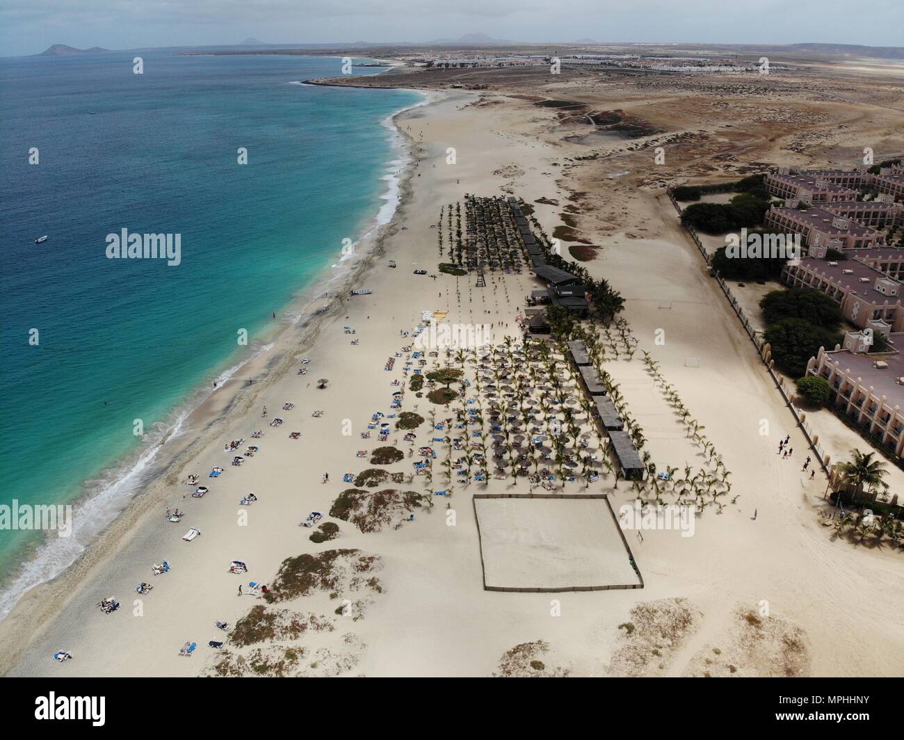 Aerial photo of the amazing beach at Cape Verde (Capo Verde) taken May ...