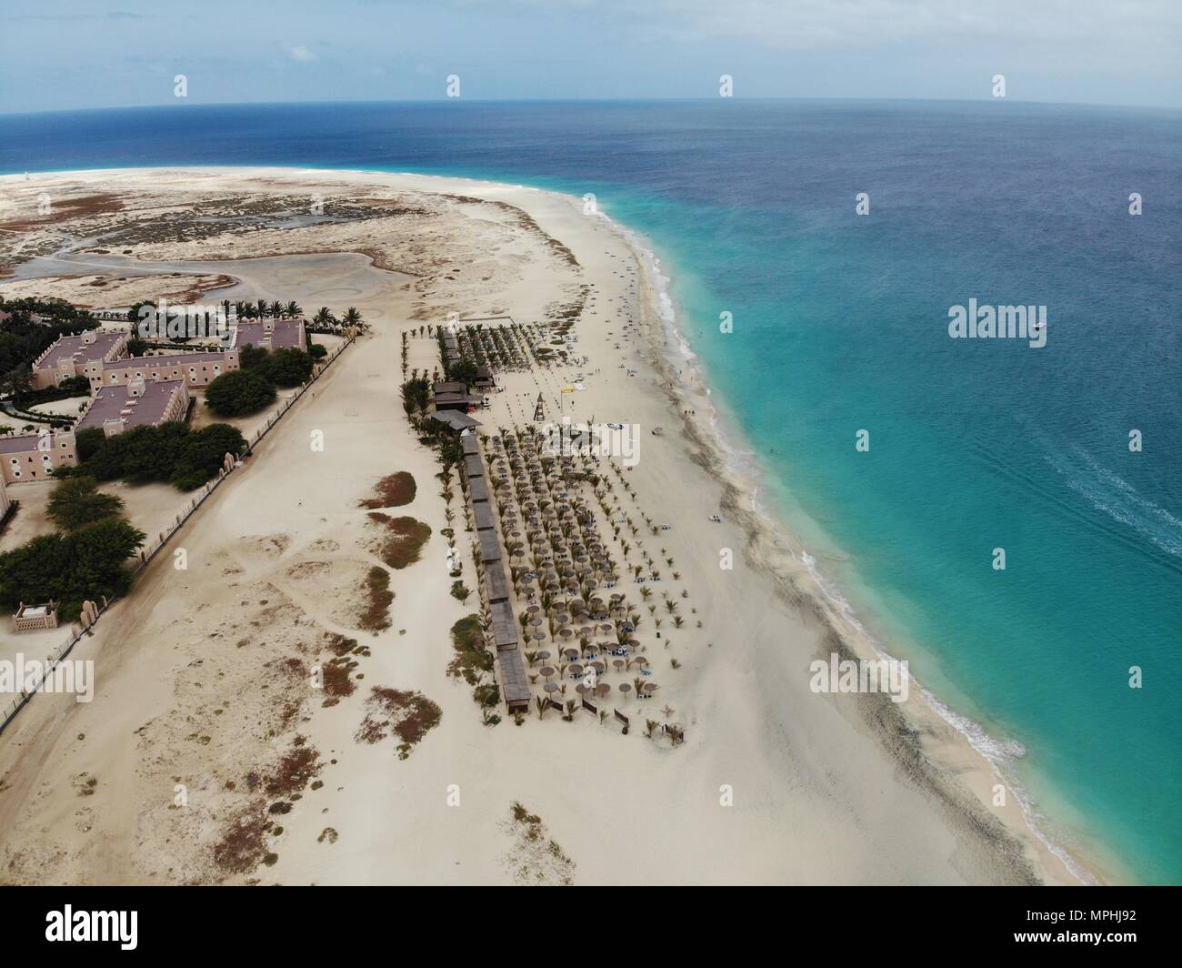 Aerial photo of the amazing beach at Cape Verde (Capo Verde) taken May ...