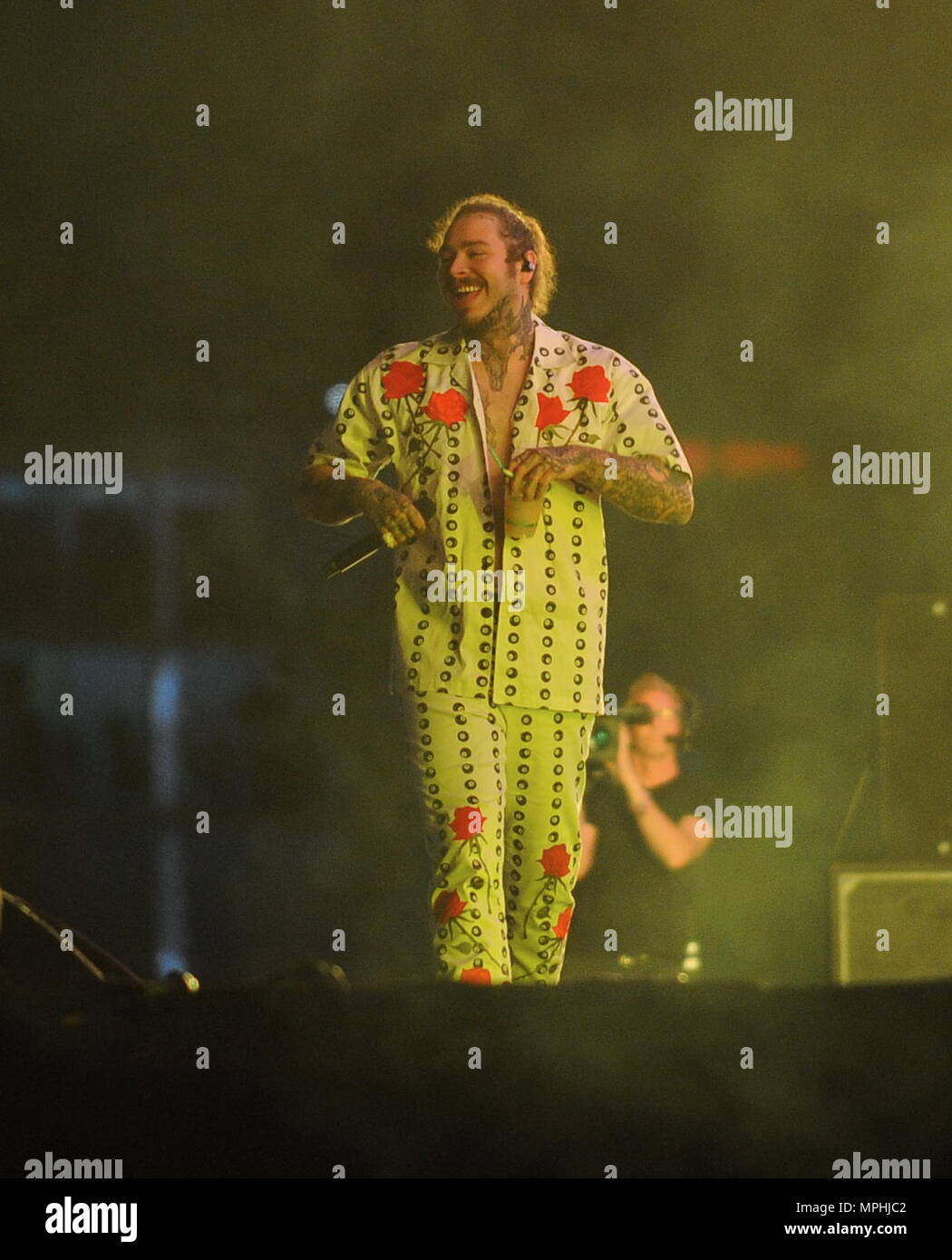 Post Malone performing at Coachella in Indio Ca. Featuring: Post Malone ...