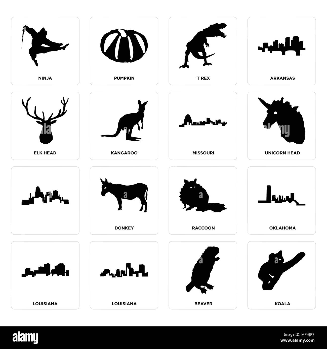 Map of elk oklahoma Stock Vector Images - Alamy