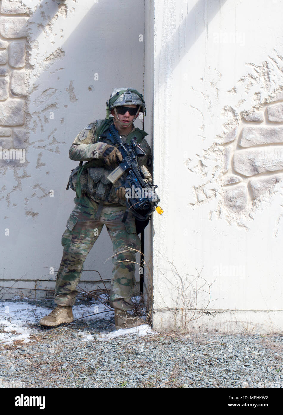 A Soldier from Alpha Co, 2nd Battalion, 506th Infantry Regiment 'White ...