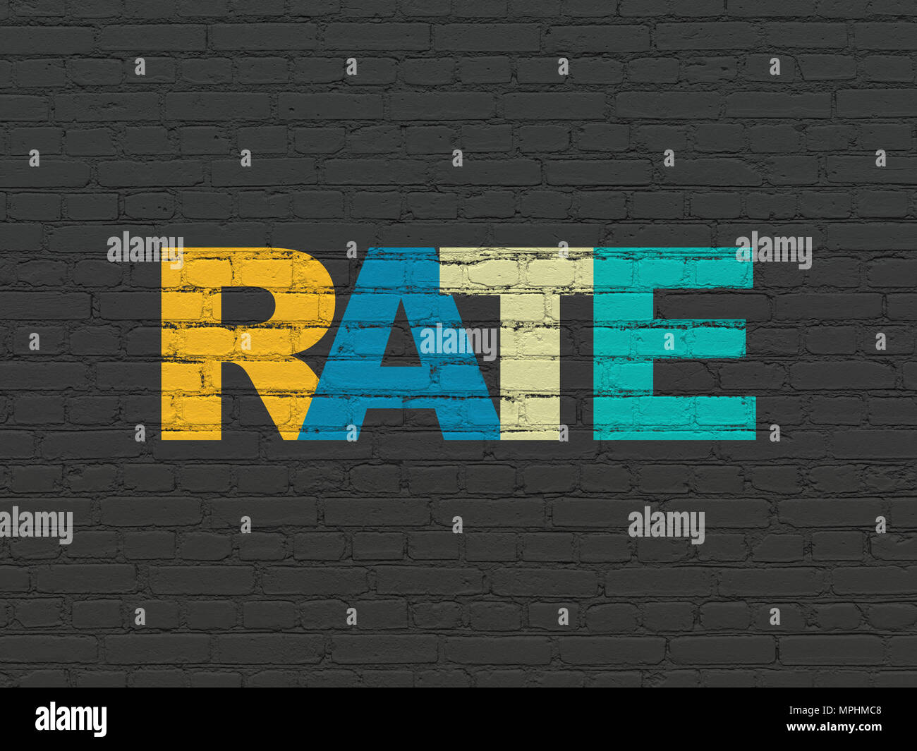 Money concept: Rate on wall background Stock Photo - Alamy