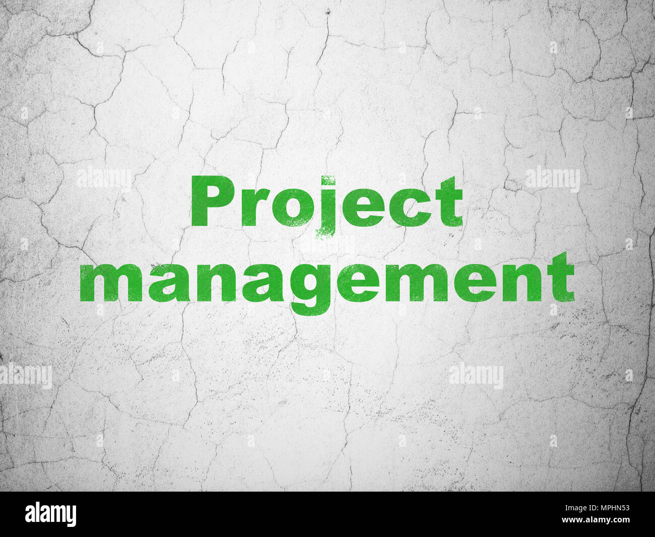 Business concept: Project Management on wall background Stock Photo - Alamy