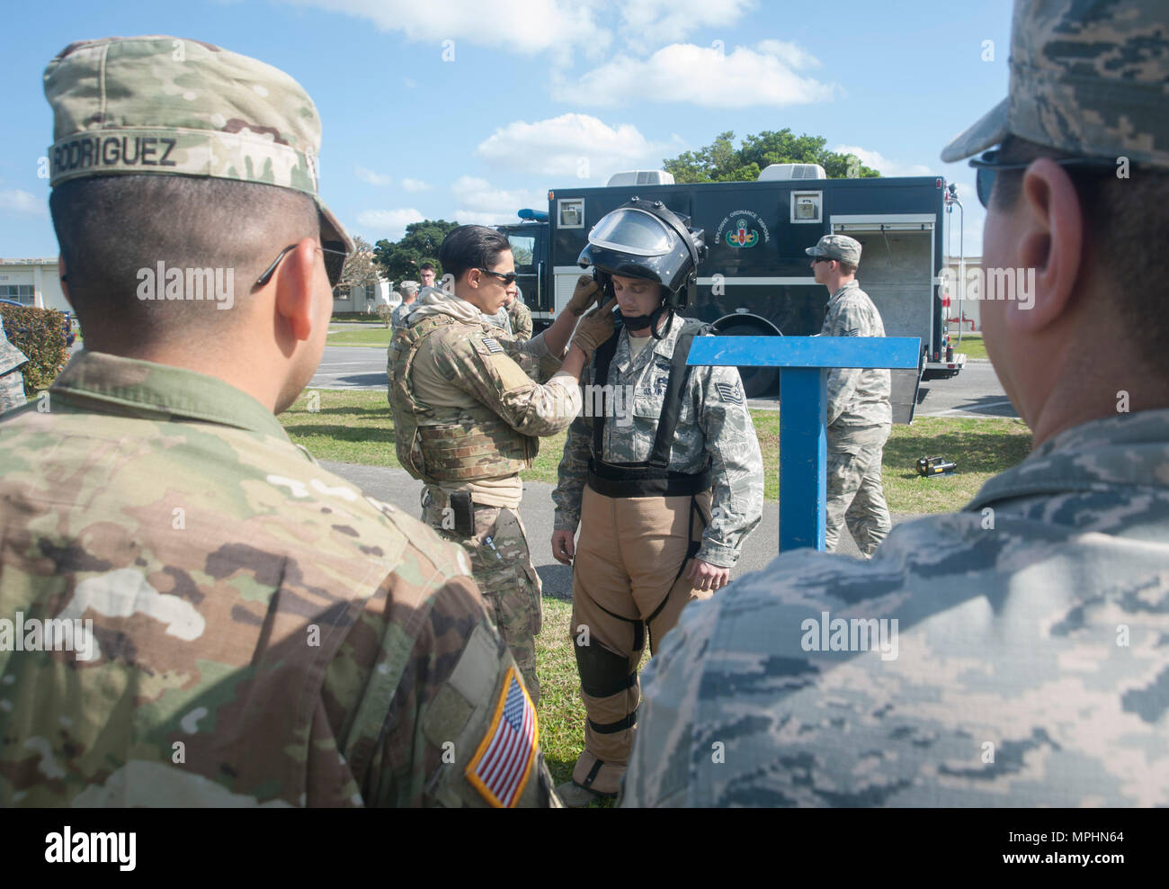 U.S. Air Force Airman 1st Class Quentin Deneau, 18th Civil Engineer ...