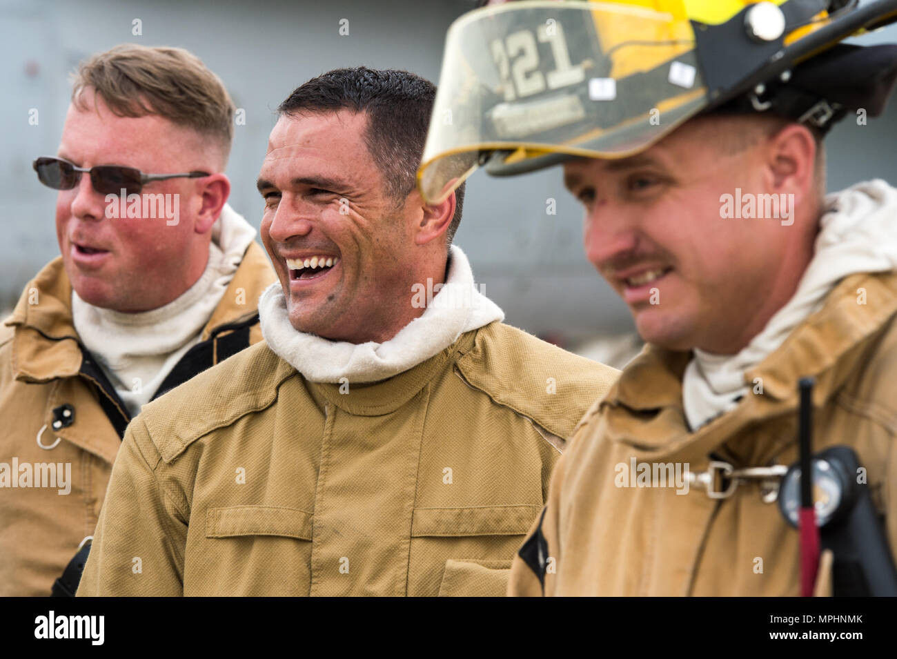 U.S. Air Force 380th Expeditionary Civil Engineer Squadron firefighters ...