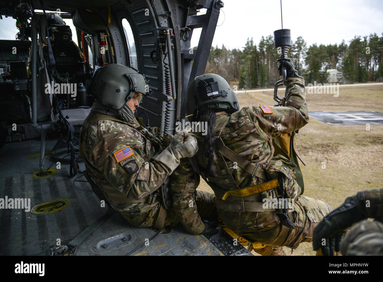 A UH-60 Blackhawk, operated by U.S. Soldiers, assigned to 12th Combat ...