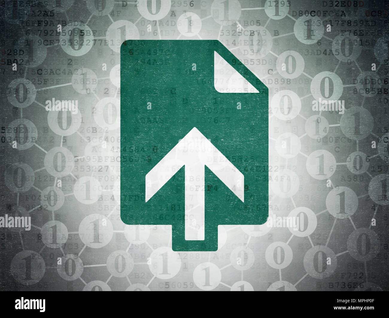 Web design concept: Upload on Digital Data Paper background Stock Photo ...