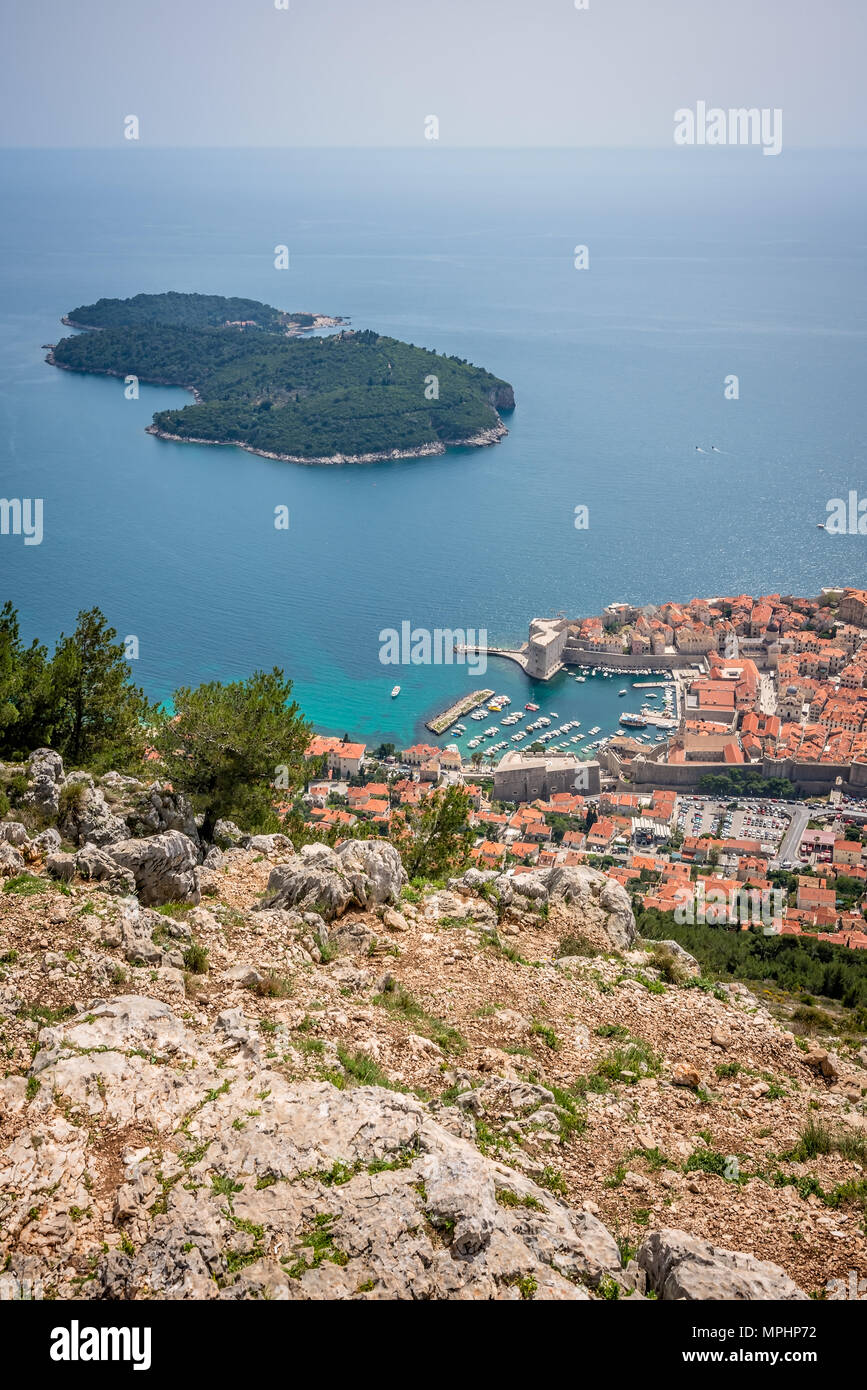 The old city of Dubrovnik, on the UNESCO list of World heritage site ...