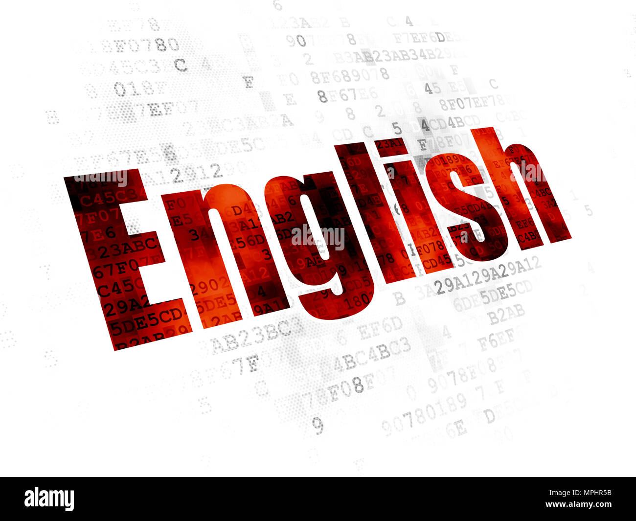 Education concept: English on Digital background Stock Photo - Alamy