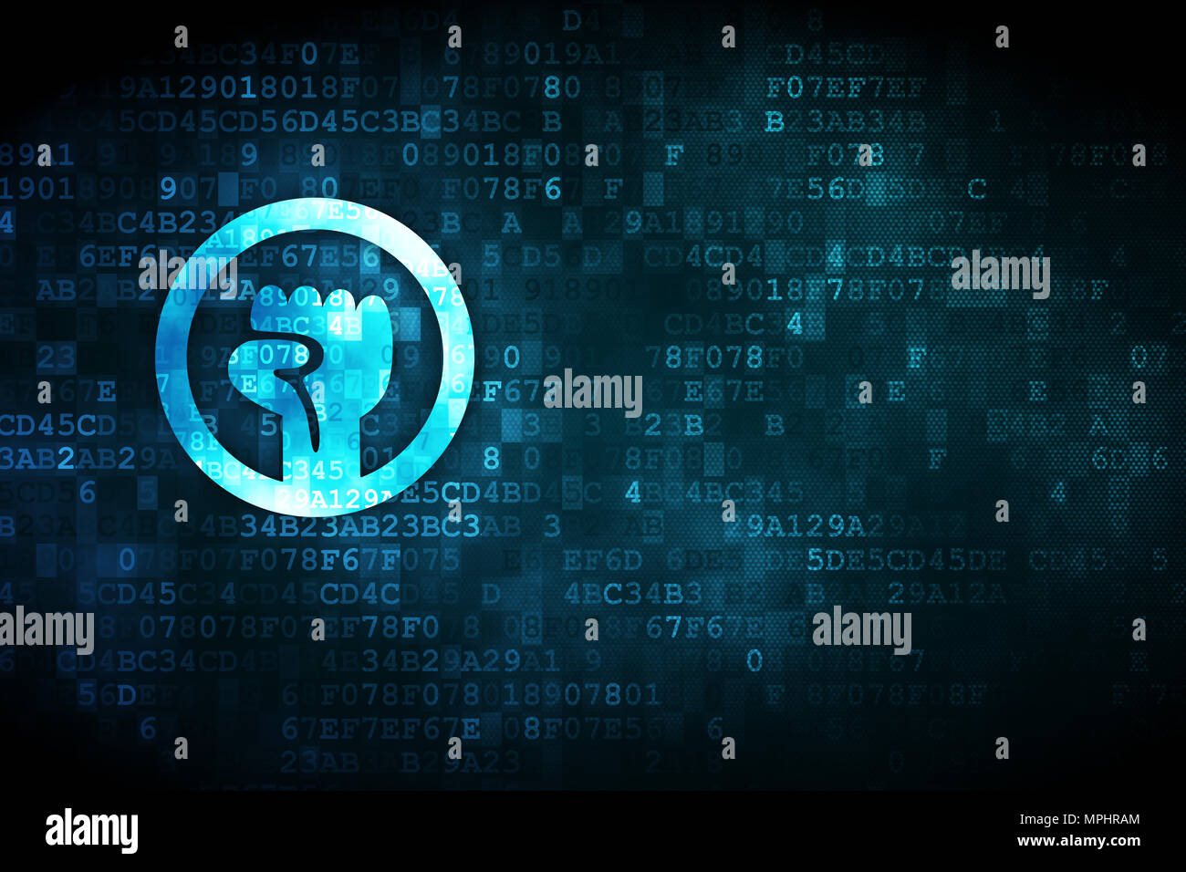 Politics concept: Uprising on digital background Stock Photo - Alamy