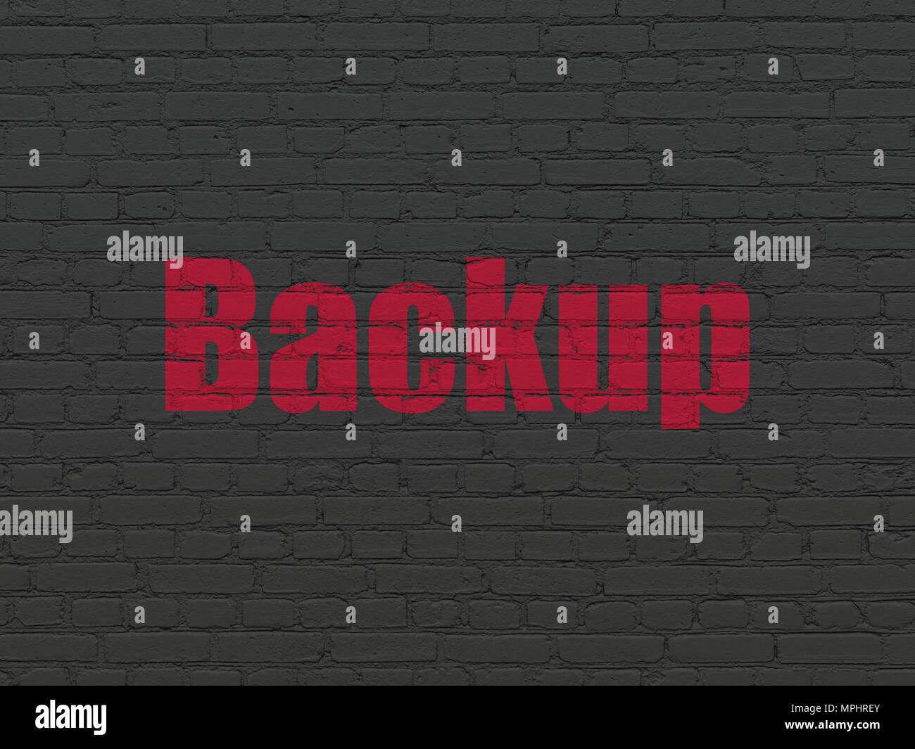 Database concept: Backup on wall background Stock Photo - Alamy