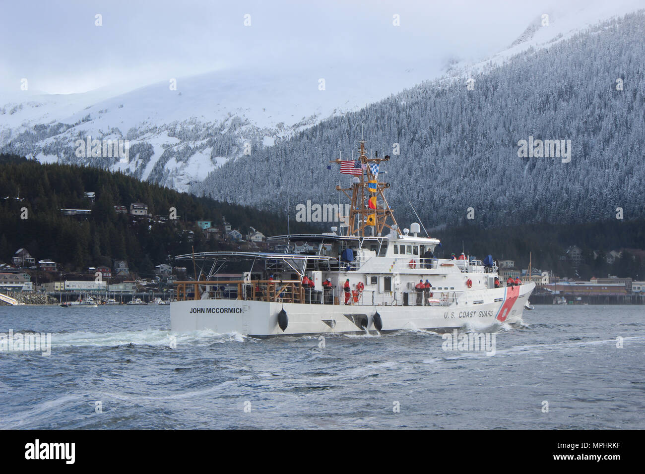 The Coast Guard Cutter John McCormick (WPC 1121) and crew make way to ...