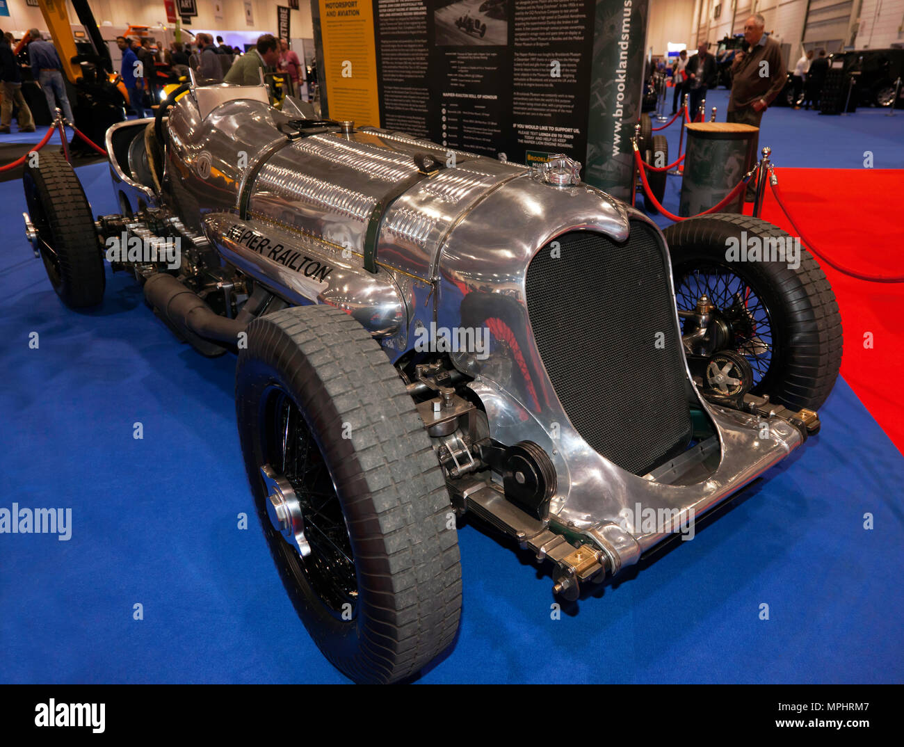 Three-quarter front view of the Napier-Railton, on the Brooklands ...