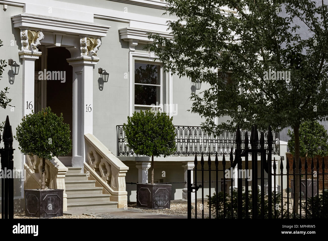 Porch and entrance of a regency house in Pittville, Cheltenham ...
