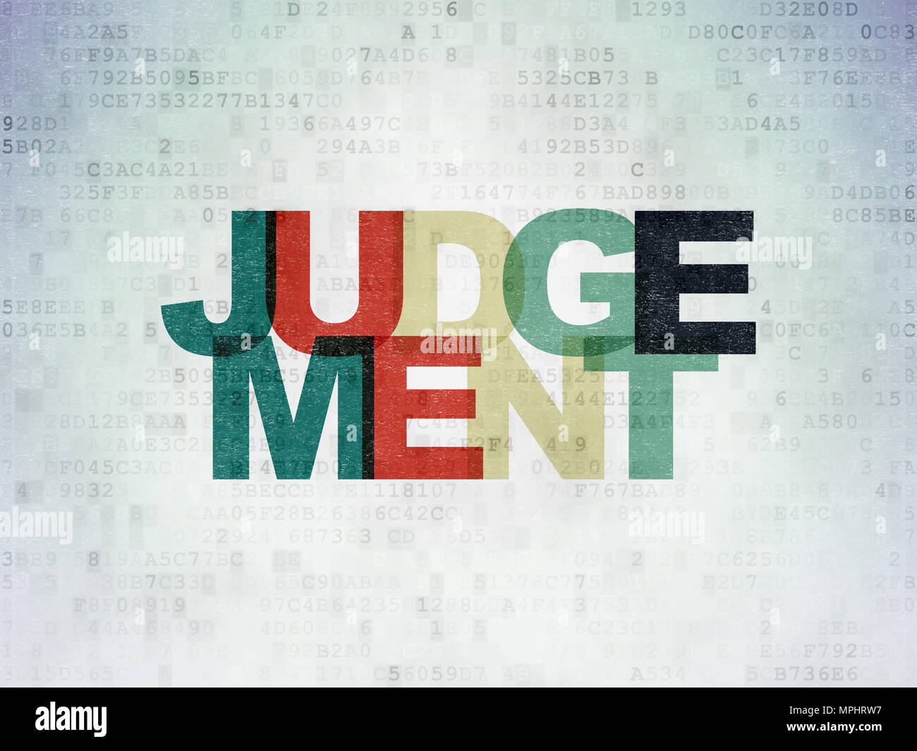 Law concept: Judgement on Digital Data Paper background Stock Photo - Alamy