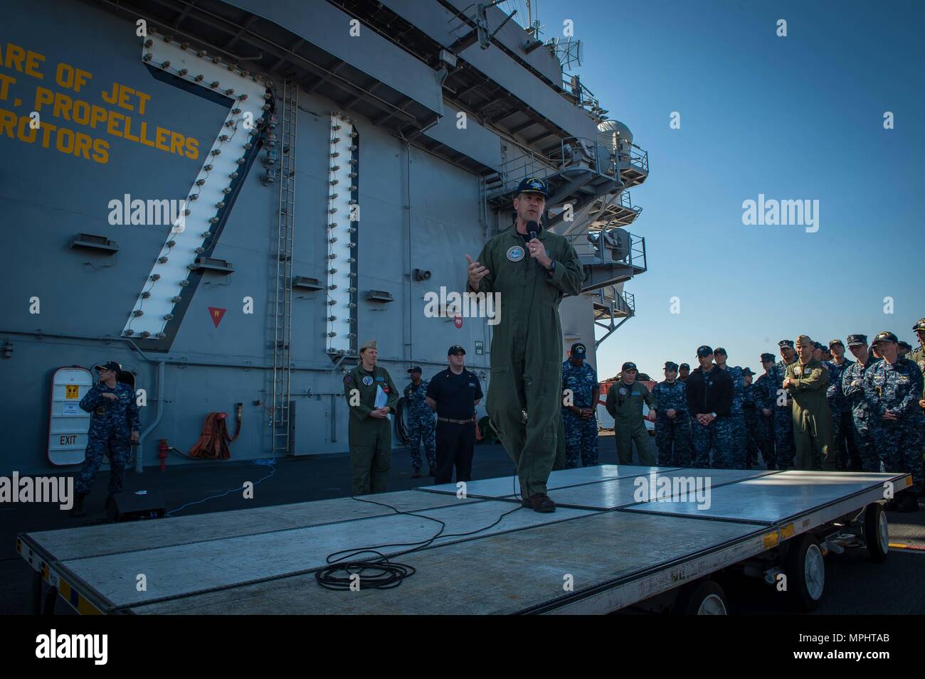 170316-N-VN584-019 PACIFIC OCEAN (Mar. 16, 2017) Capt. Craig Clapperton ...