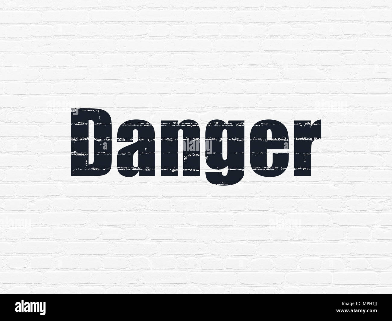 Safety concept: Danger on wall background Stock Photo - Alamy