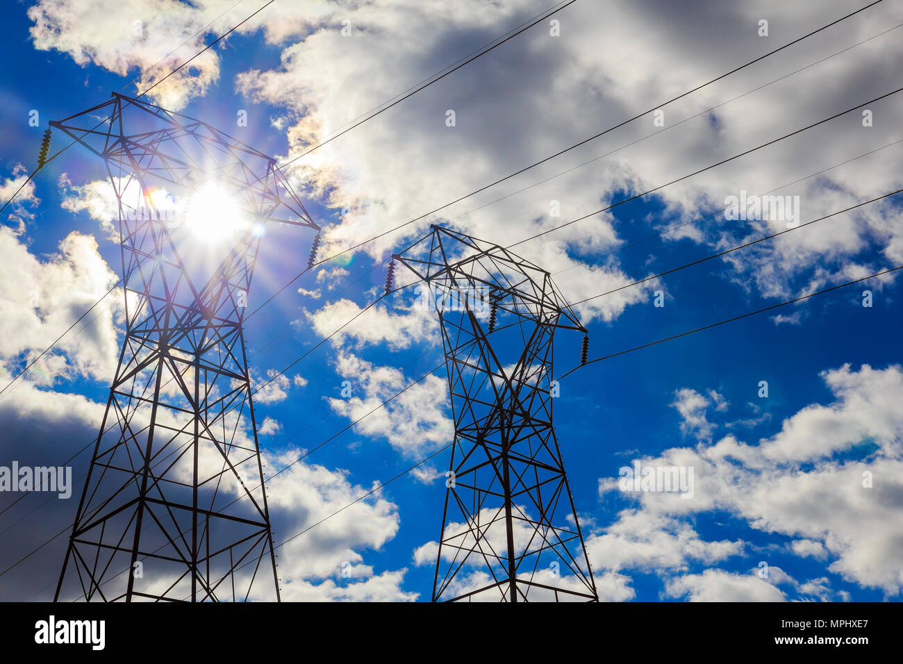 Solar power transmission lines hi-res stock photography and images - Alamy