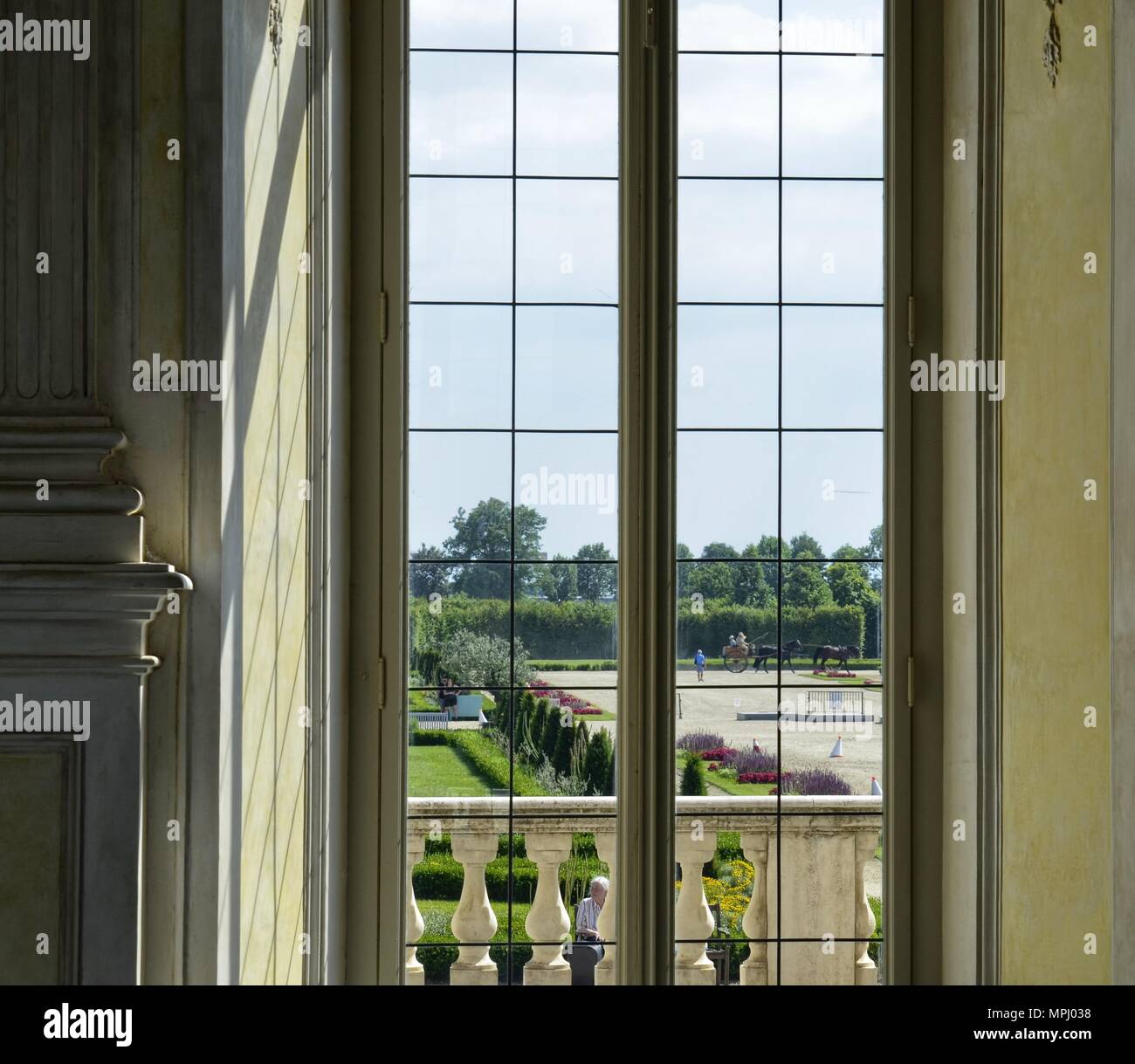 Venaria Reale, look out on the majestic gardens of the palace. From the ...