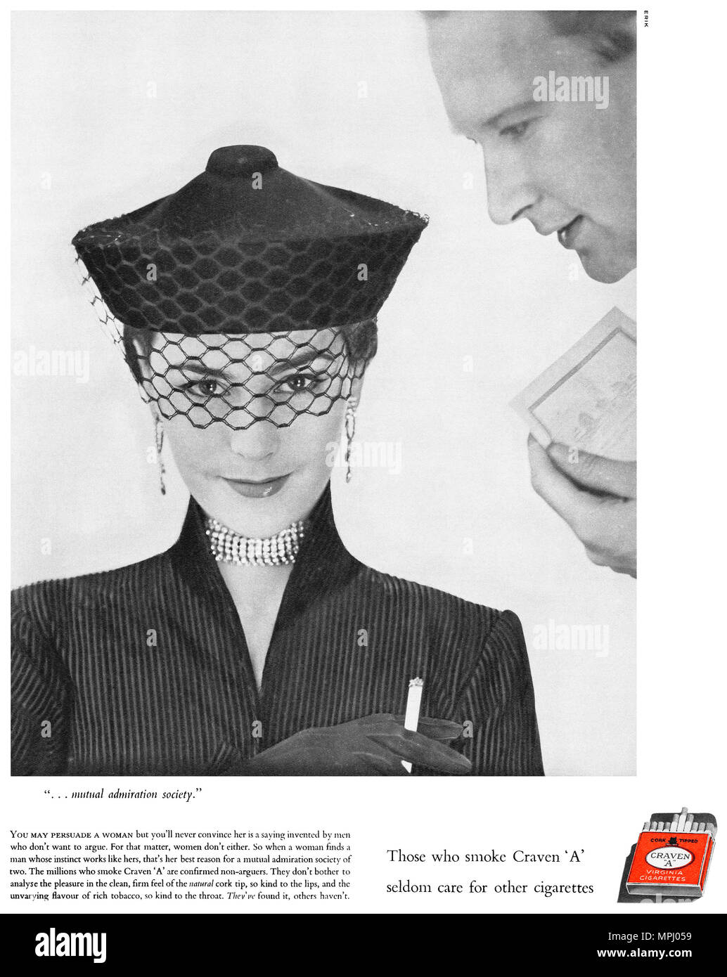 Cigarette Smoking 1950s High Resolution Stock Photography and Images ...