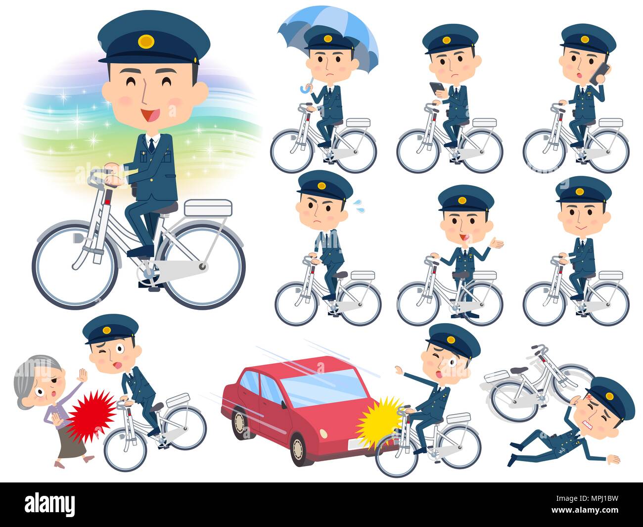 Police officers bicycle Stock Vector Images - Alamy