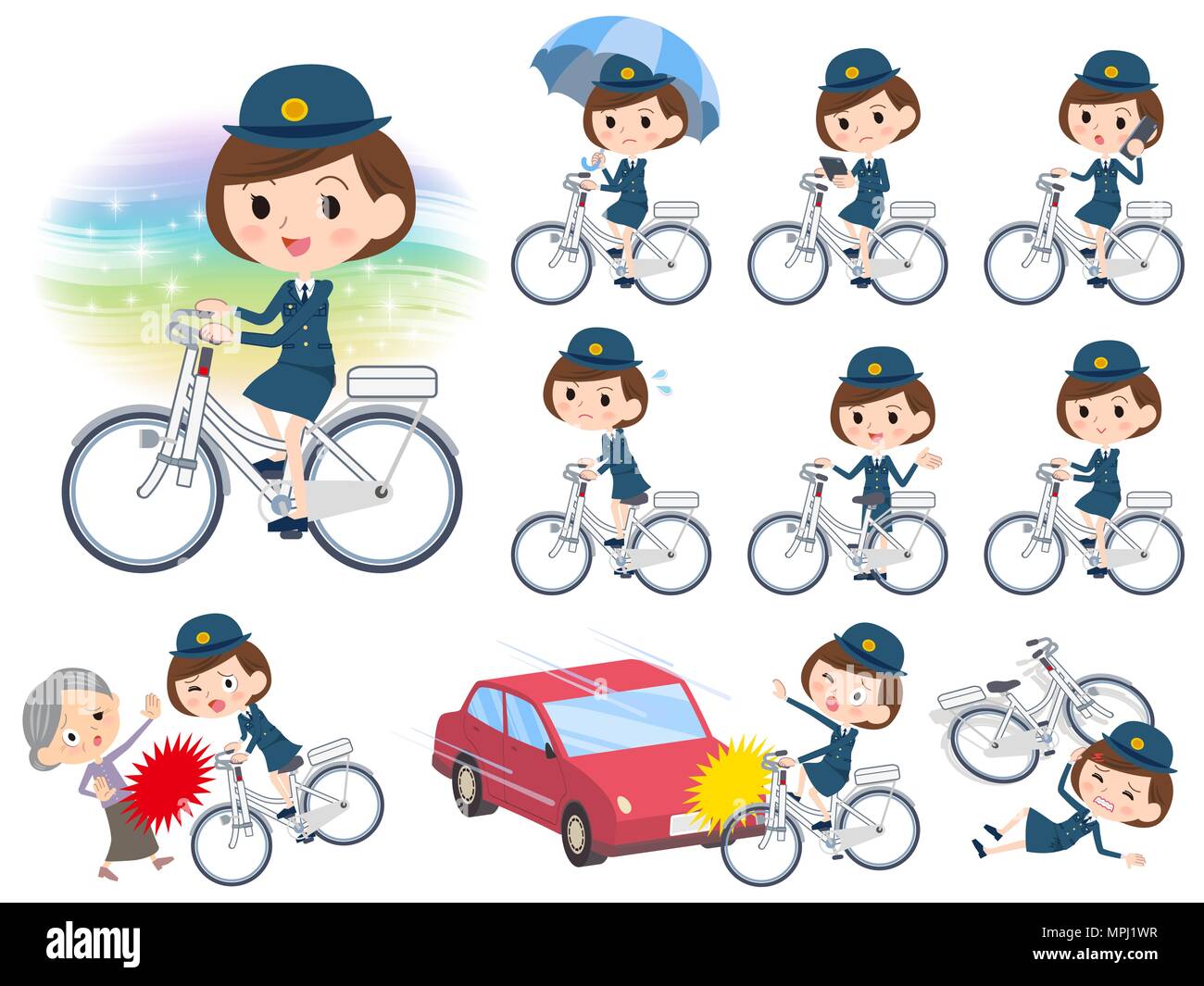Cycling police officer Stock Vector Images - Alamy