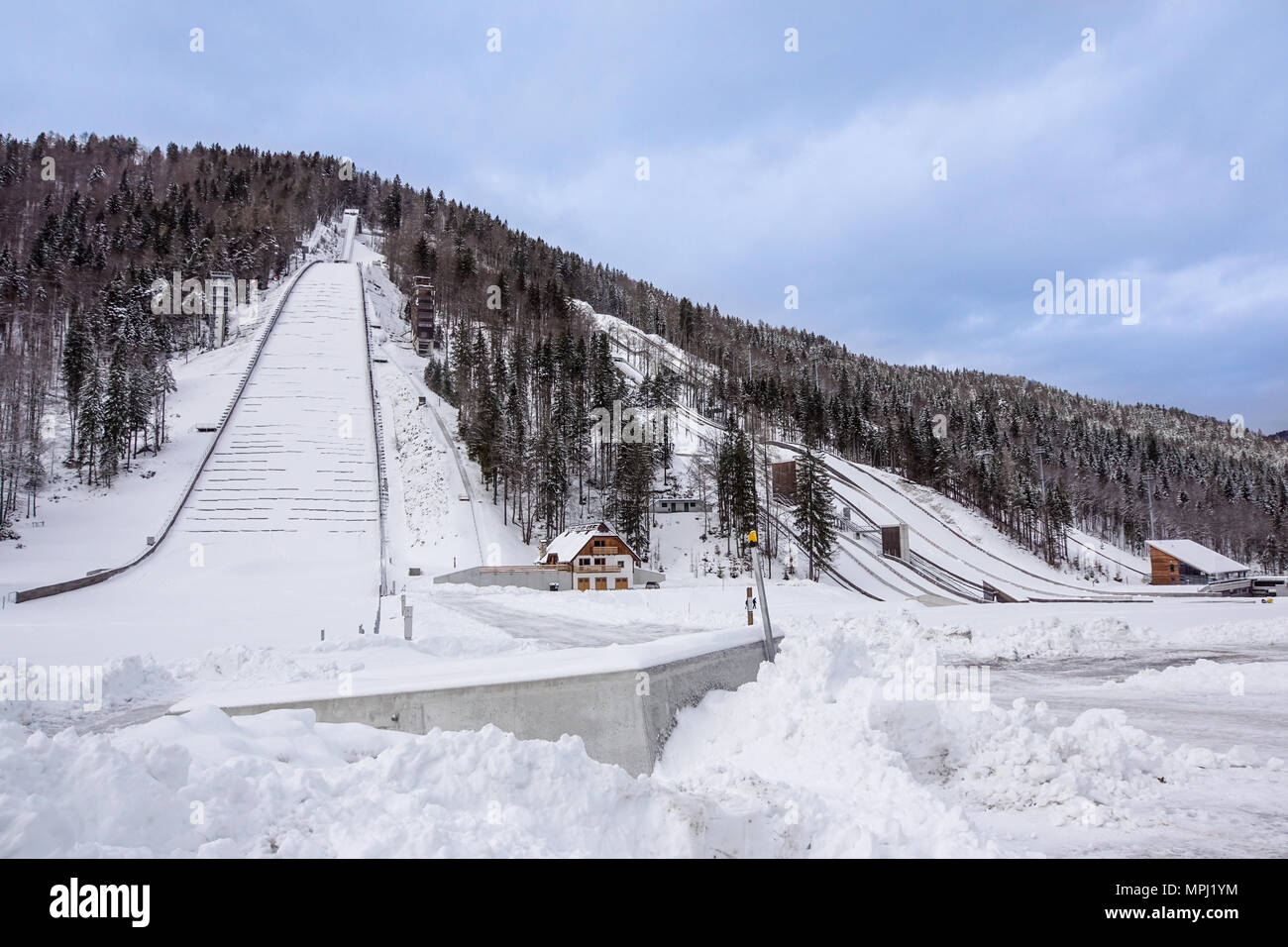 Planica, Slovenia - October 18, 2017 - the construction of Planica ...