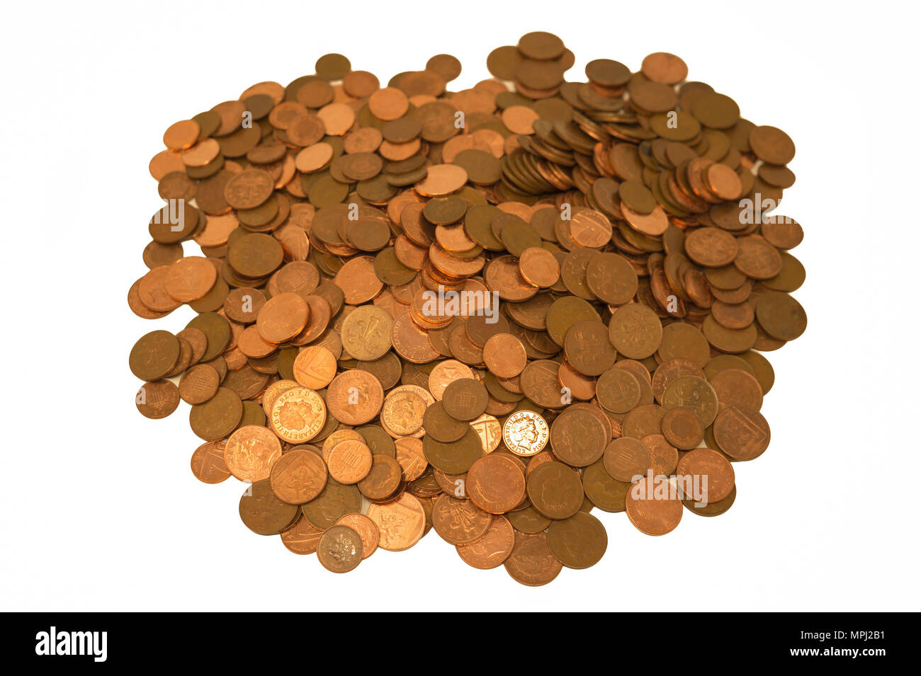 British 1p and 2p coins Stock Photo - Alamy