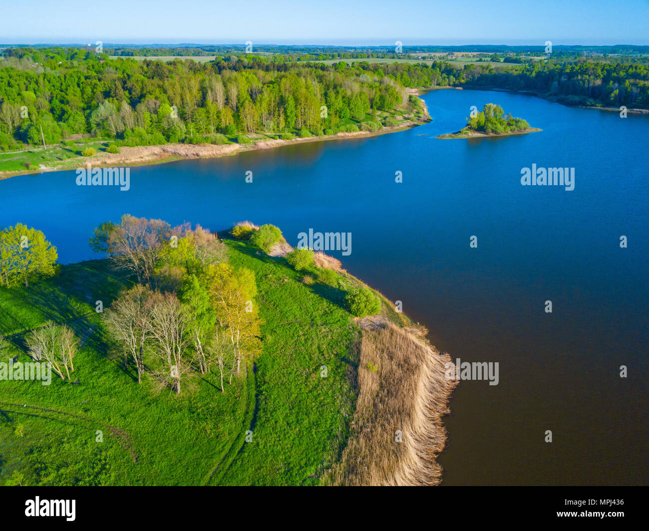 Over view river small islands hi-res stock photography and images - Alamy