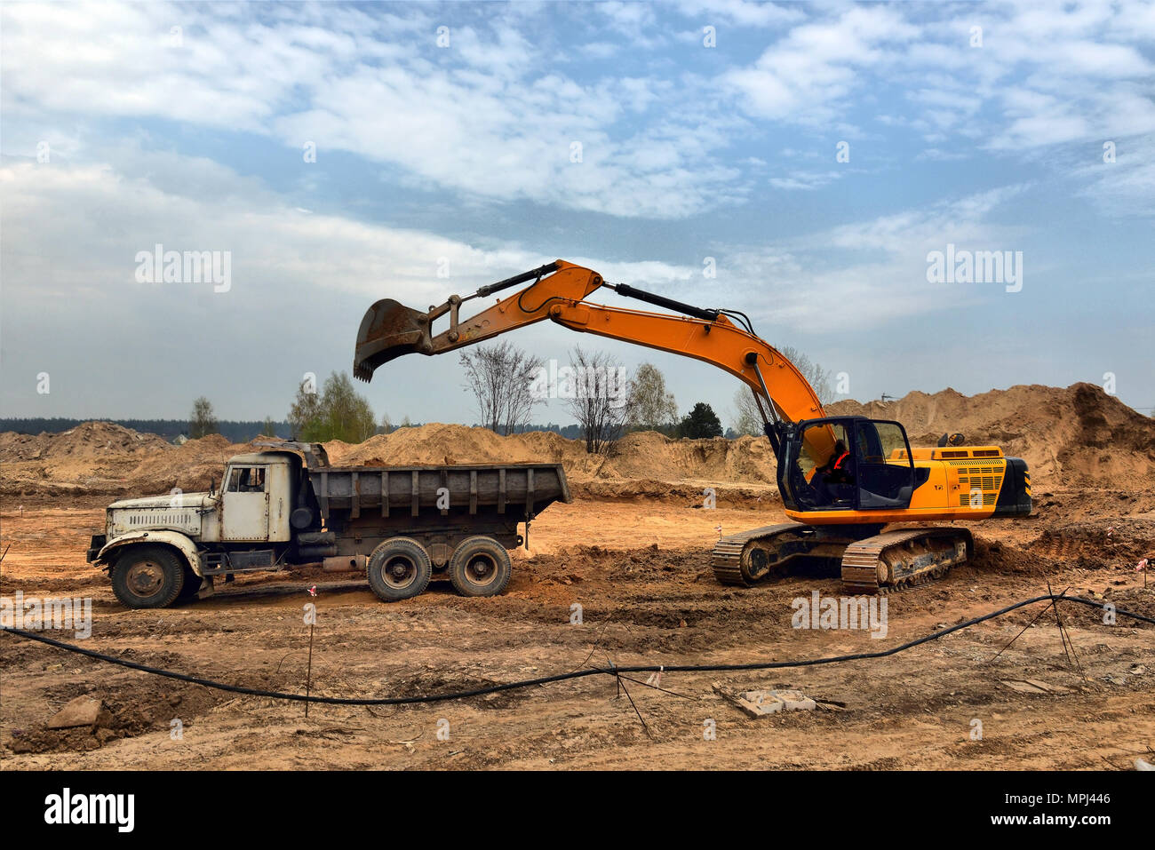 excavation pit at a construction site Stock Photo - Alamy