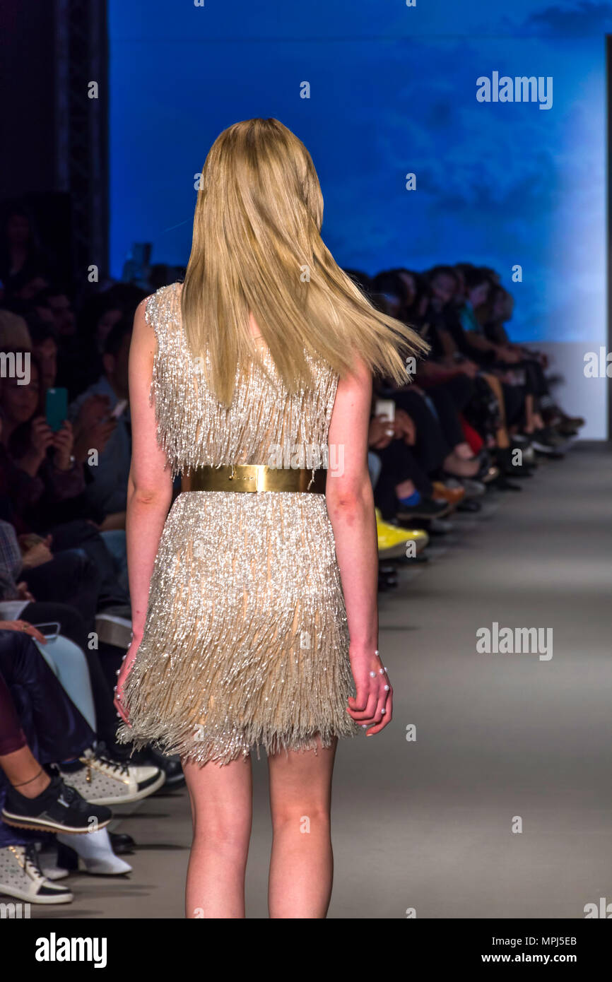 Models walk runway for Athens Fashion Week Stock Photo - Alamy
