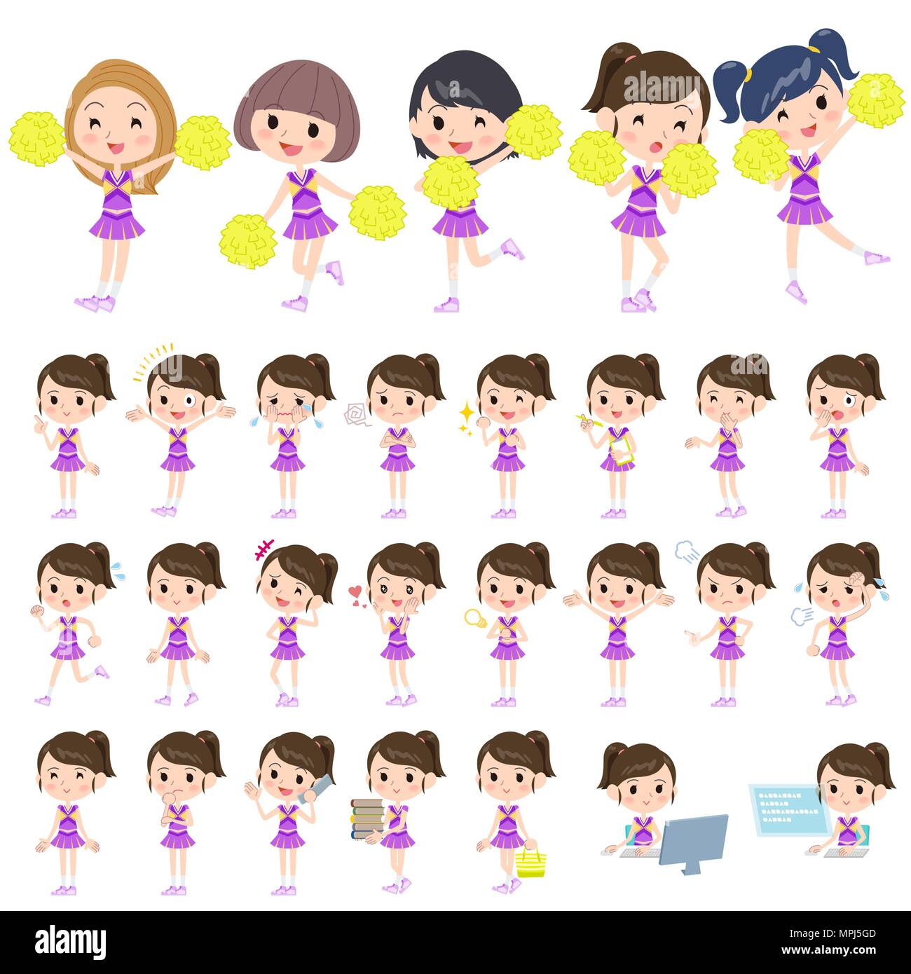 Sports cheer girls Stock Vector Images - Alamy