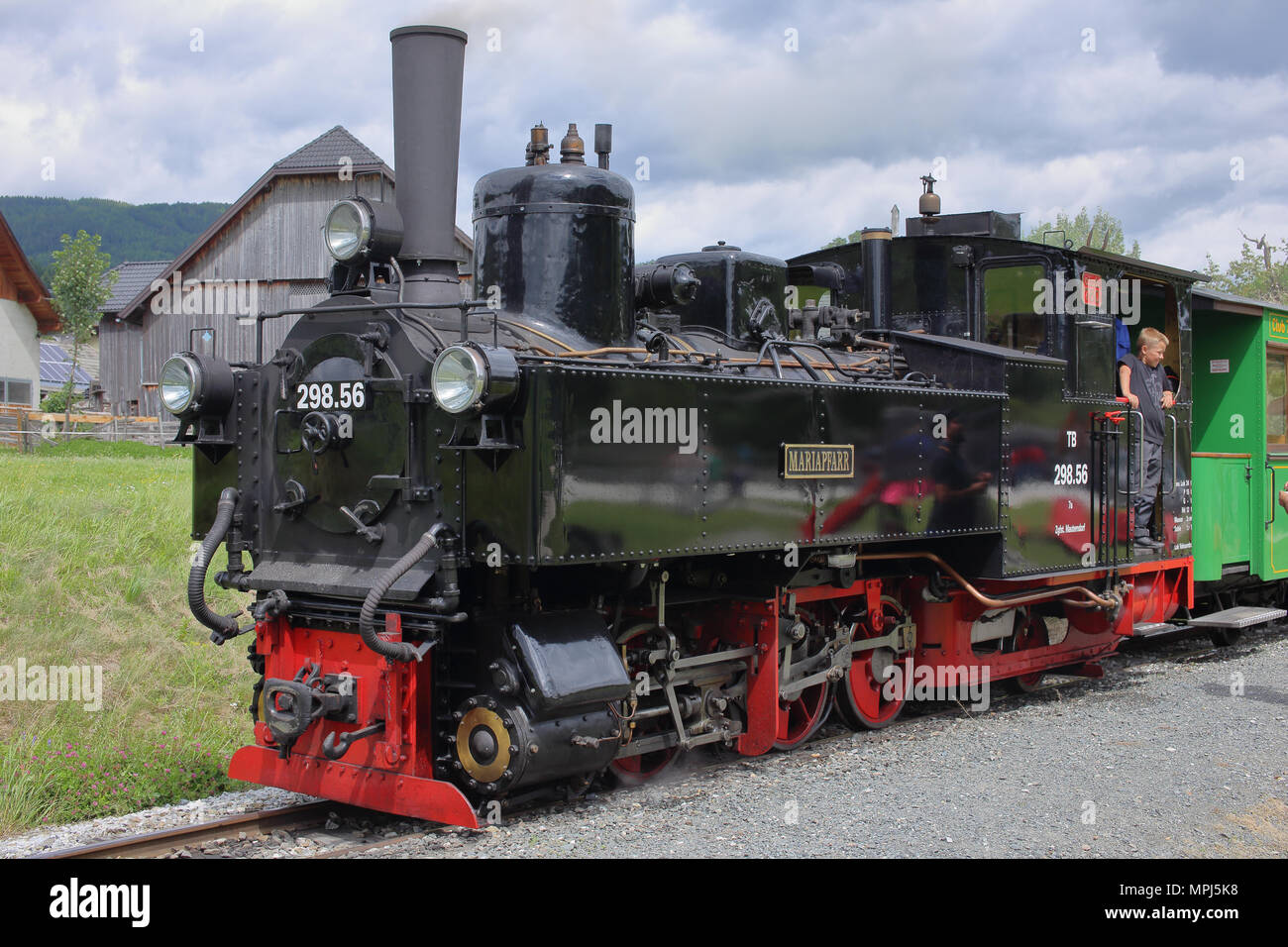 A vintage train from the year 1900 on the Taurachbahn in Austria Stock ...