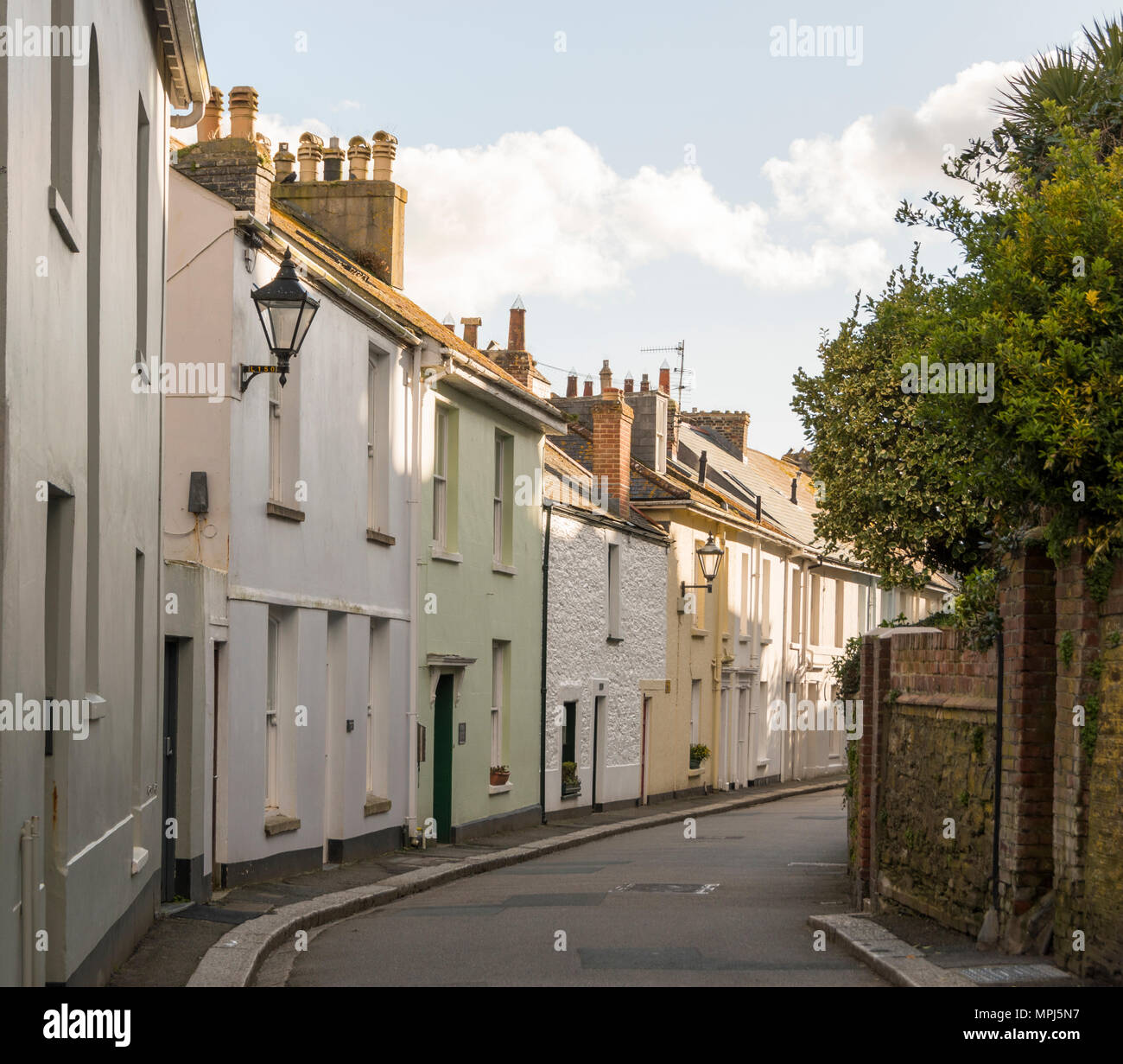 Colourful Painted Houses In Seaside High Resolution Stock Photography ...