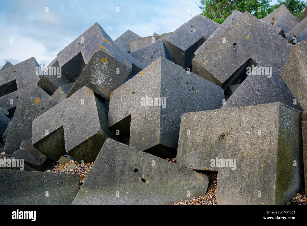 Coastal defences on the Isle of Grain, Kent United Kingdom from World ...