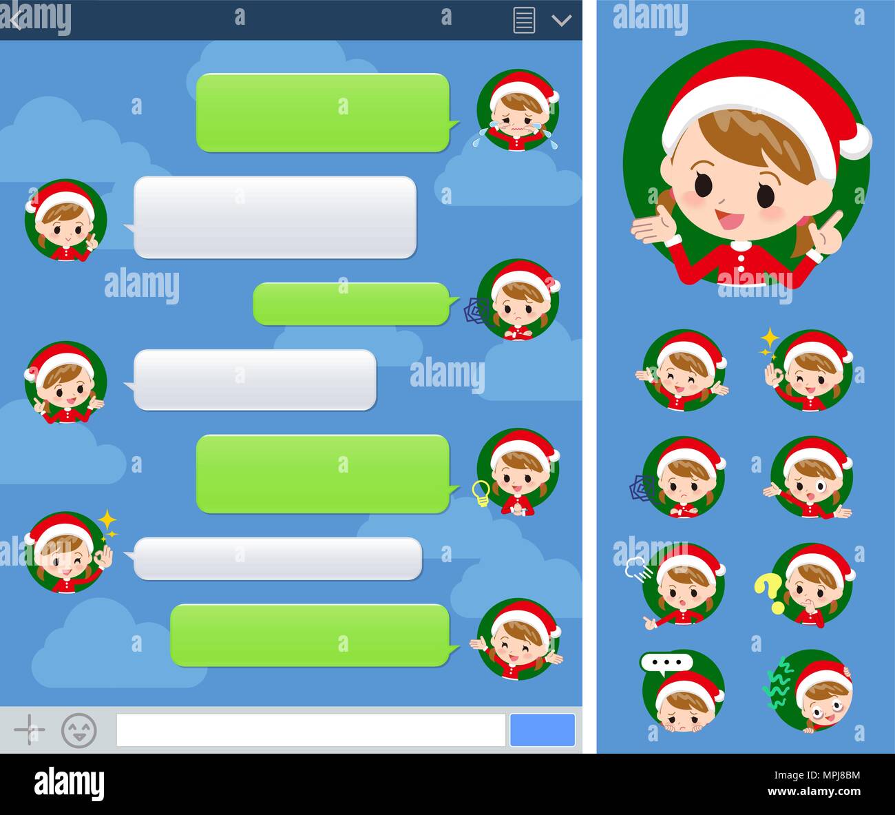 Set santa poses Stock Vector Images - Alamy