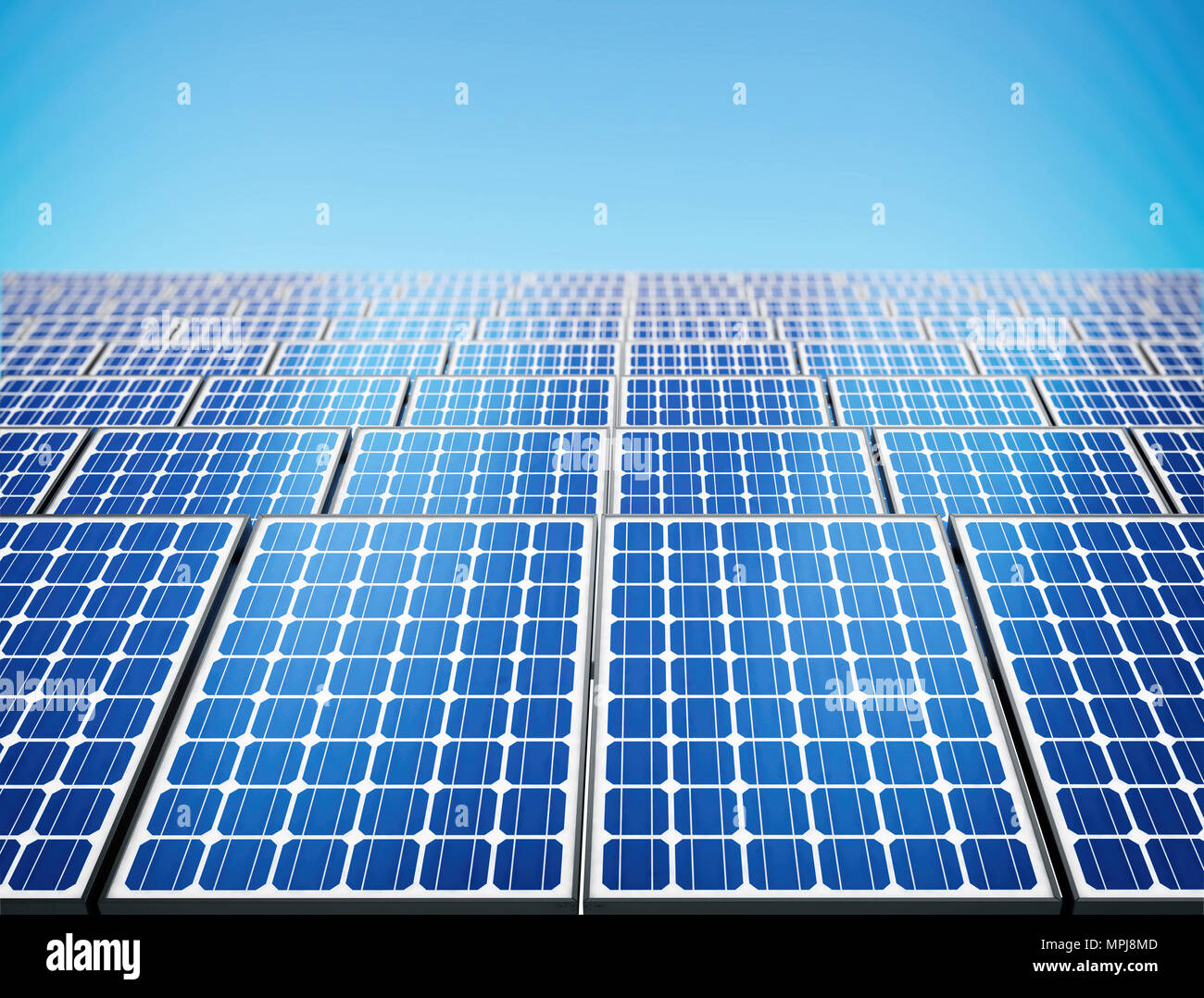 Solar panels blue cells alternative energy Stock Photo - Alamy