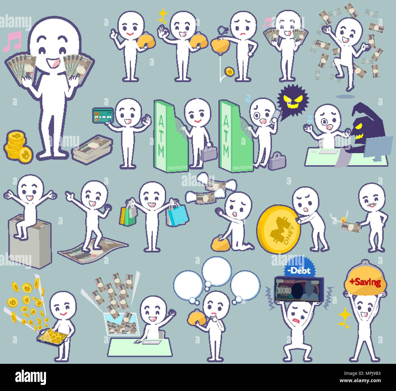 Set of various poses of Stick figure money Stock Vector Image & Art - Alamy