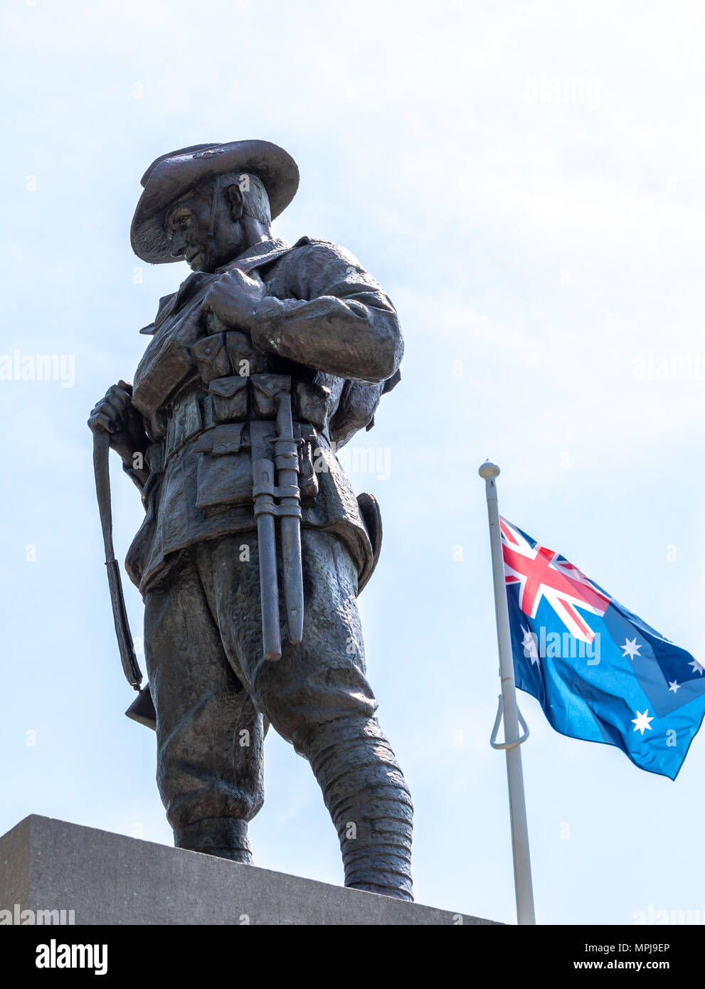 Digger of the Australian 2nd Division Memorial, Mont St Quentin, France ...