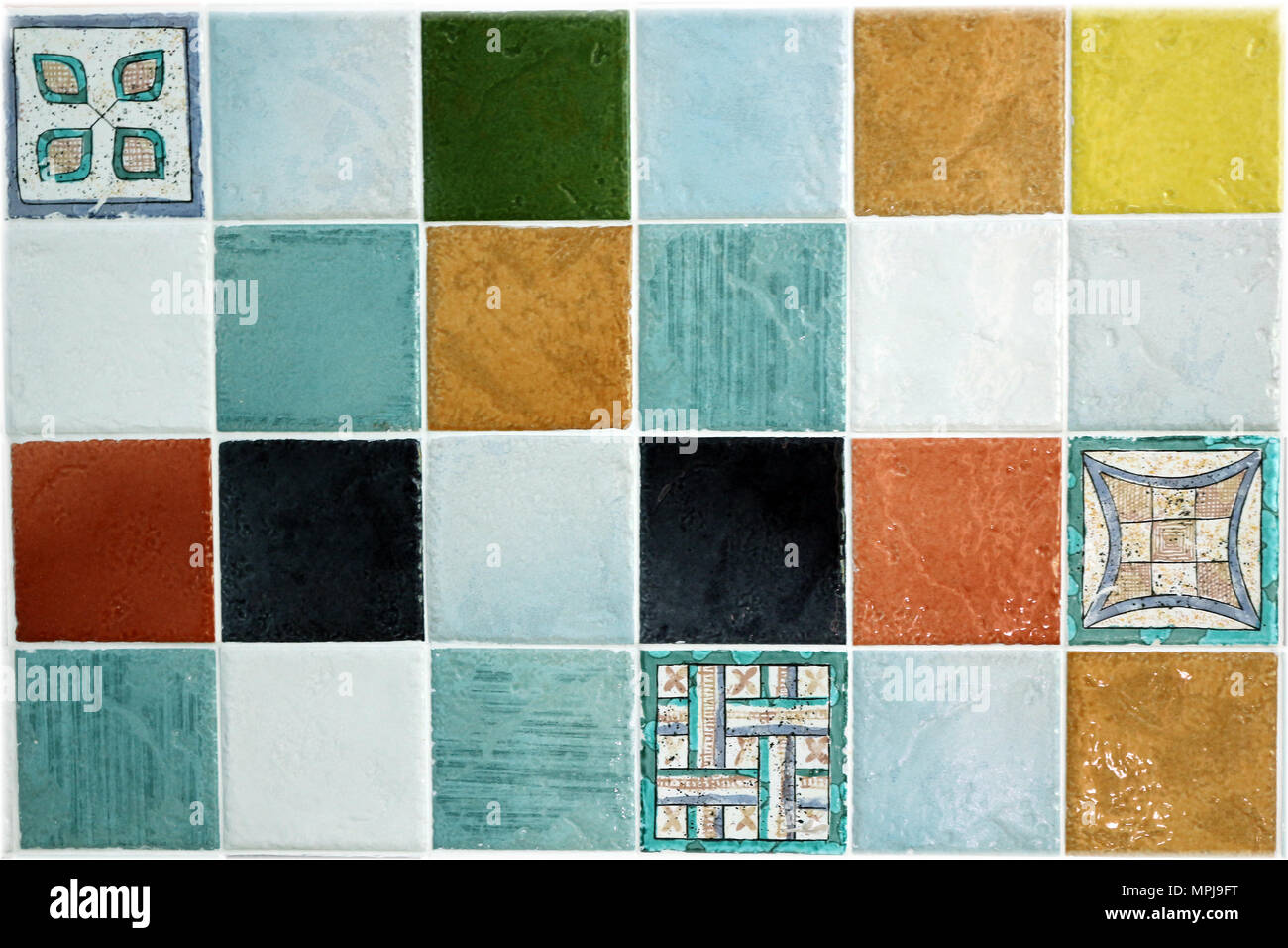 Colourful square kitchen tiles hi-res stock photography and images - Alamy