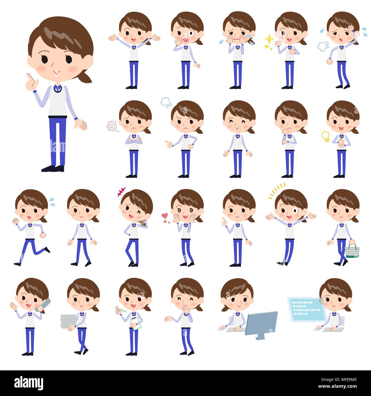 Women at computer sad Cut Out Stock Images & Pictures - Alamy