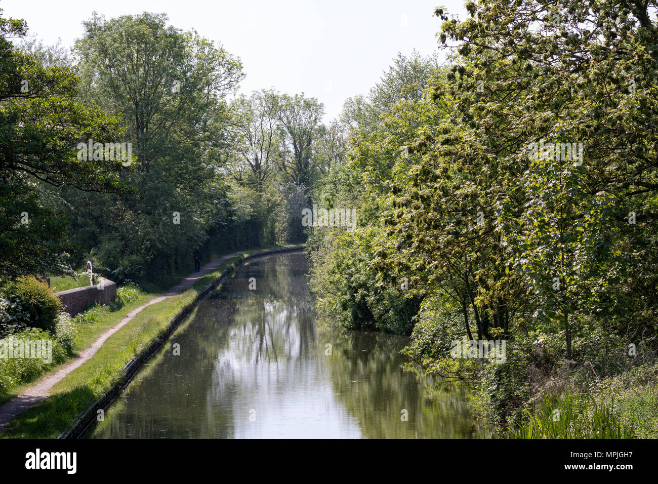 View of the Birmingham & Fazeley canal, Middleton Lakes, Staffordshire ...