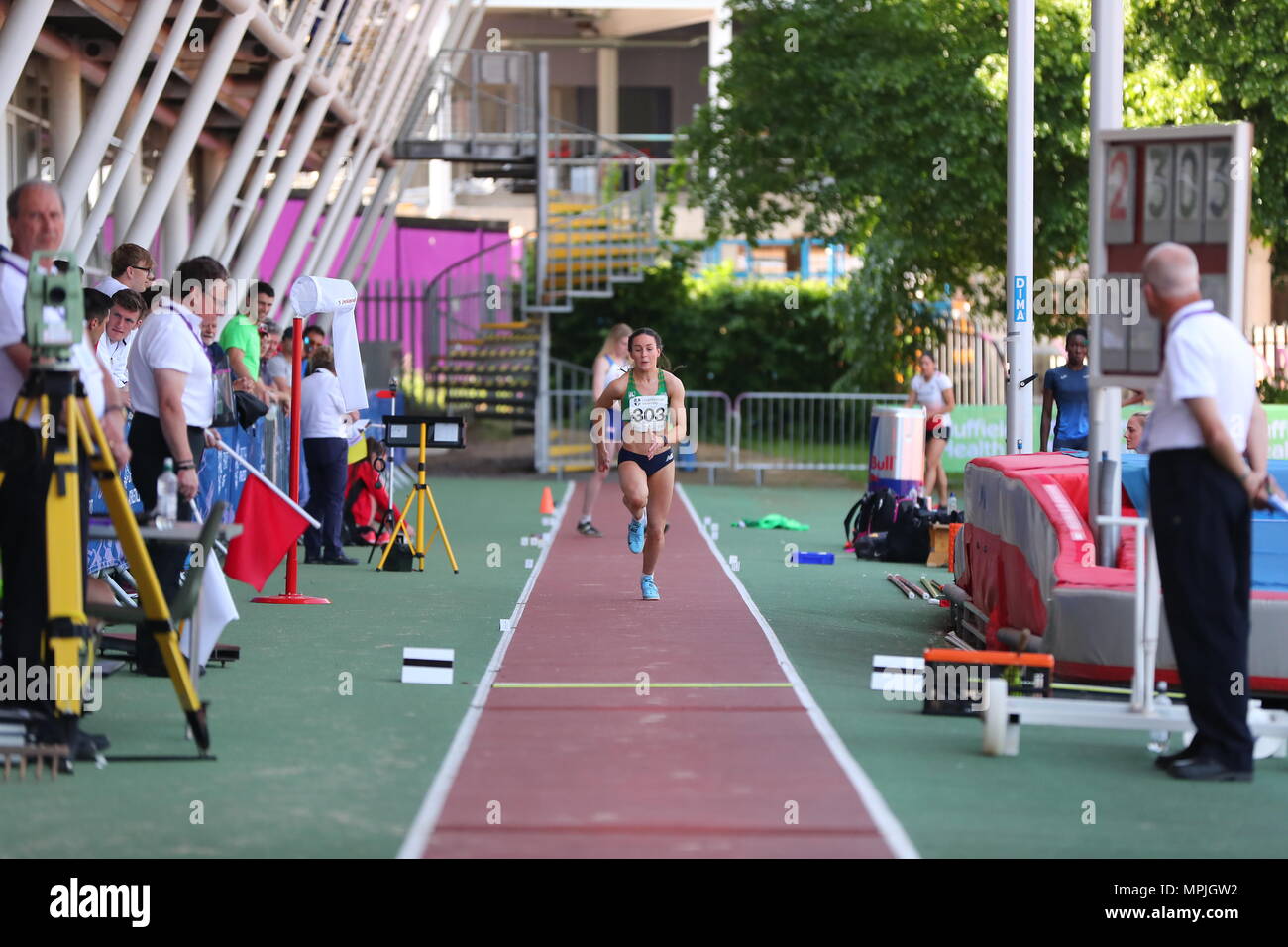 Loughborough, England, 20th, May, 2018. Saragh Buggy competing in the ...