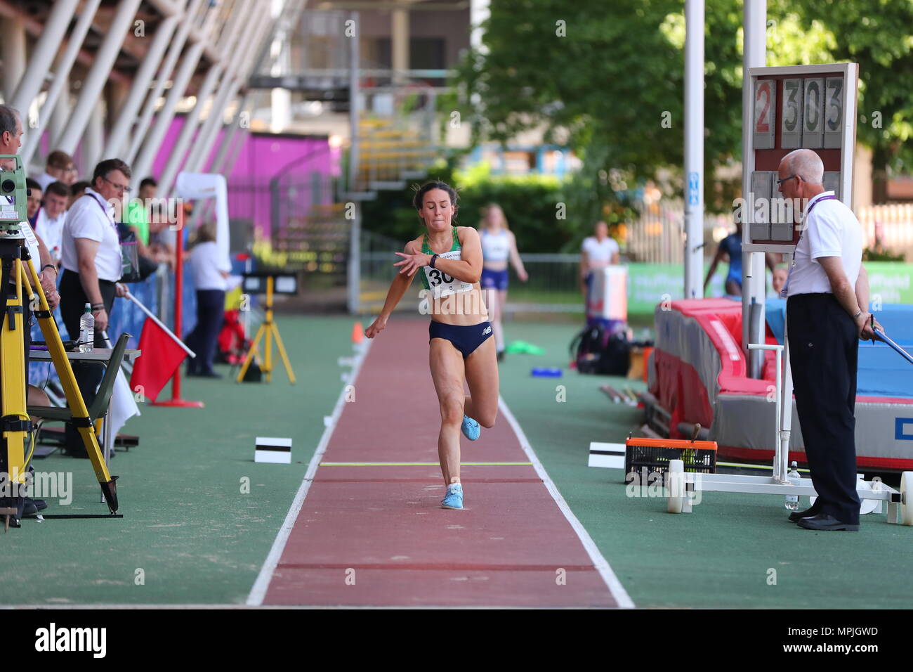 Loughborough, England, 20th, May, 2018. Saragh Buggy competing in the ...