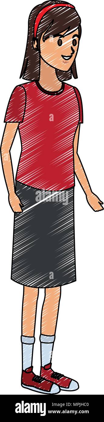 Young woman cartoon scribble Stock Vector Images - Alamy