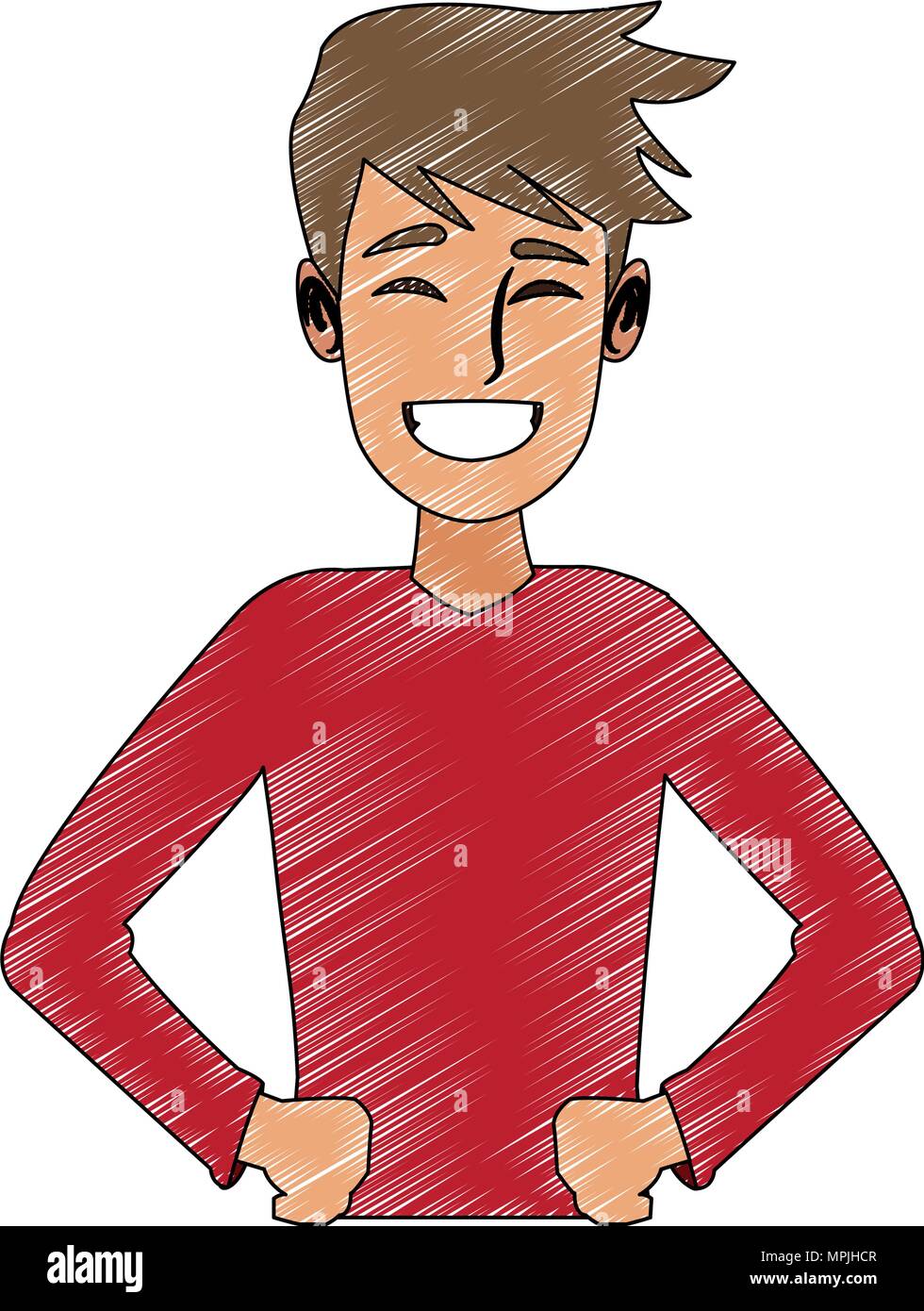 Young man cartoon scribble Stock Vector Image & Art - Alamy