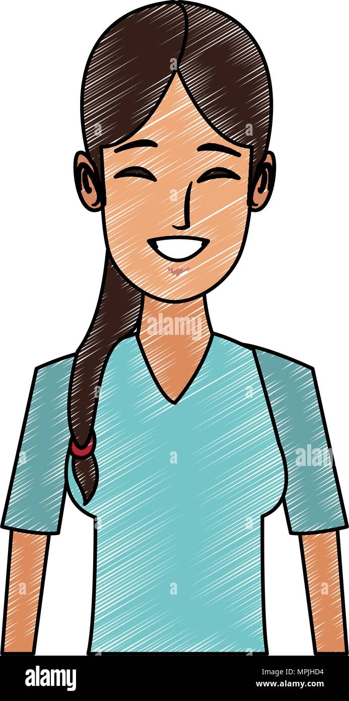 Young woman cartoon scribble Stock Vector Image & Art - Alamy