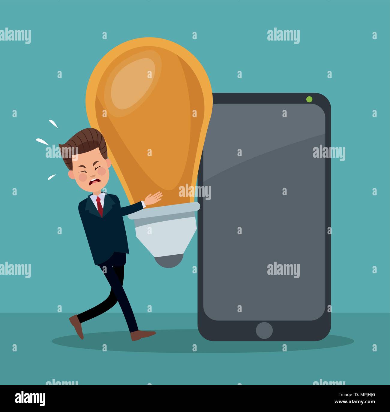 Businessman with business Stock Vector Image & Art - Alamy