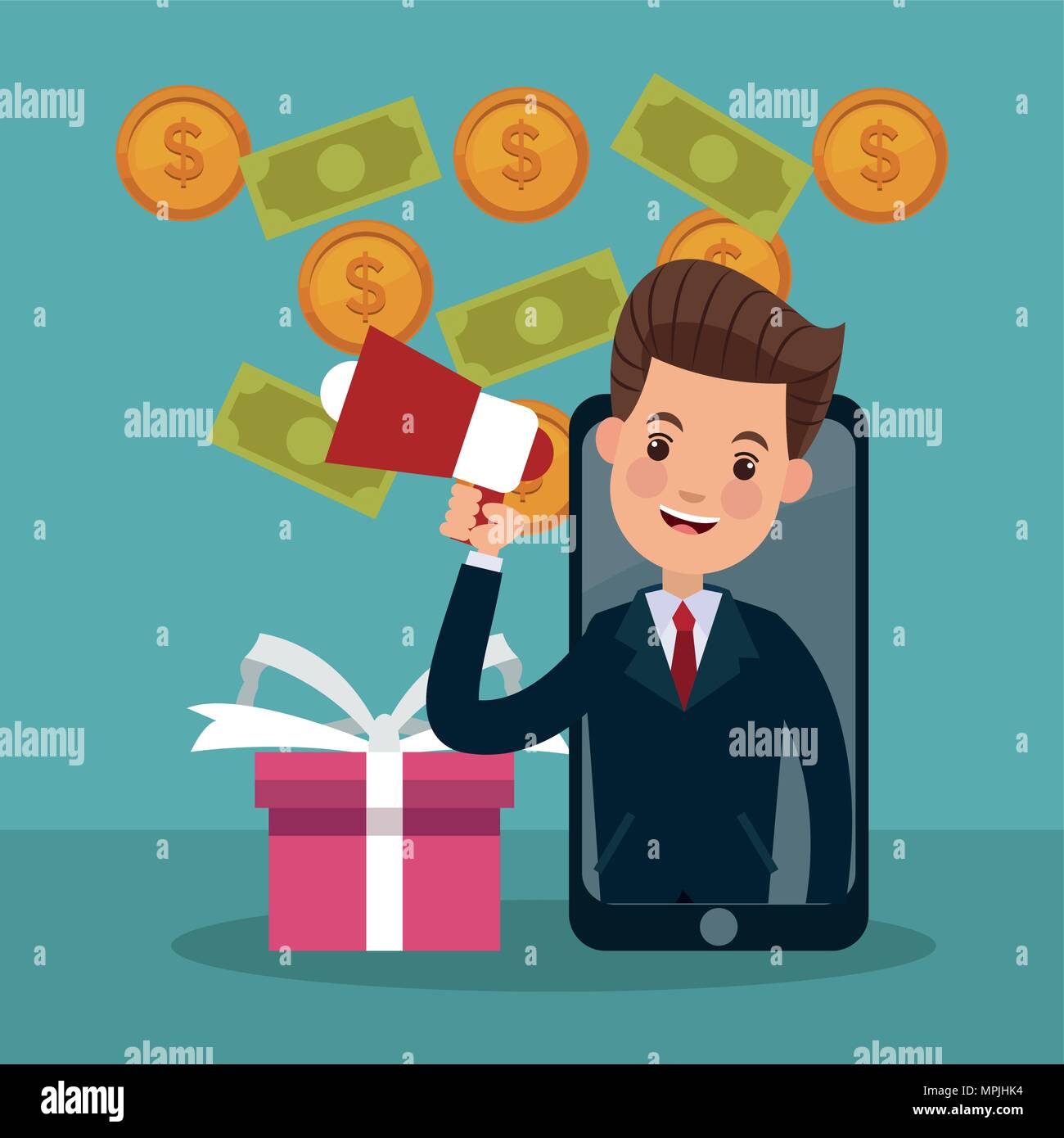 Businessman and money cartoons Stock Vector Image & Art - Alamy